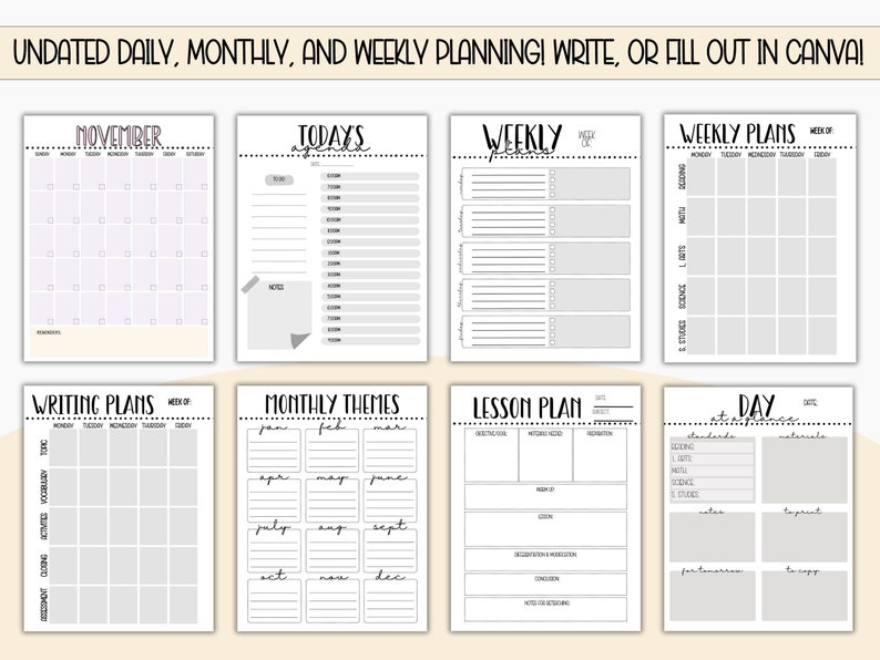 Self Contained Special Education Planner, Editable Teacher Planner, IEP ...