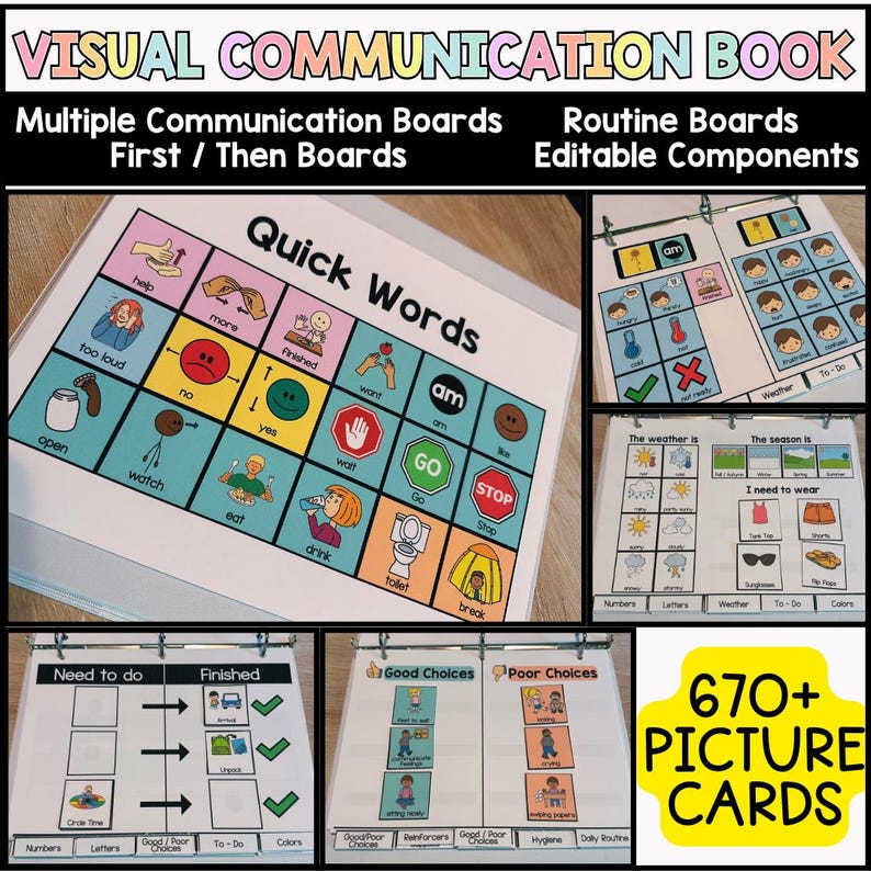 Visual Communication BUNDLE, Autism Resources, Special Education AAC ...
