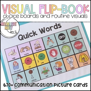 Visual Communication Book for Non-verbal, Choice Board Binder, Visual ...