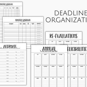 Printable Special Education Caseload Templates, IEP Goal Planning ...