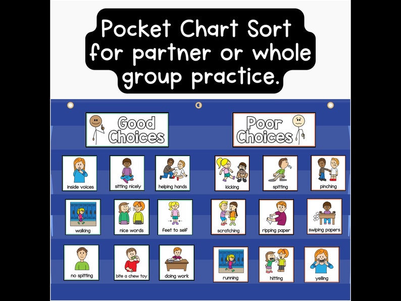 Good and Poor Choices Activities, Good Choices Adapted Books, Behavior ...