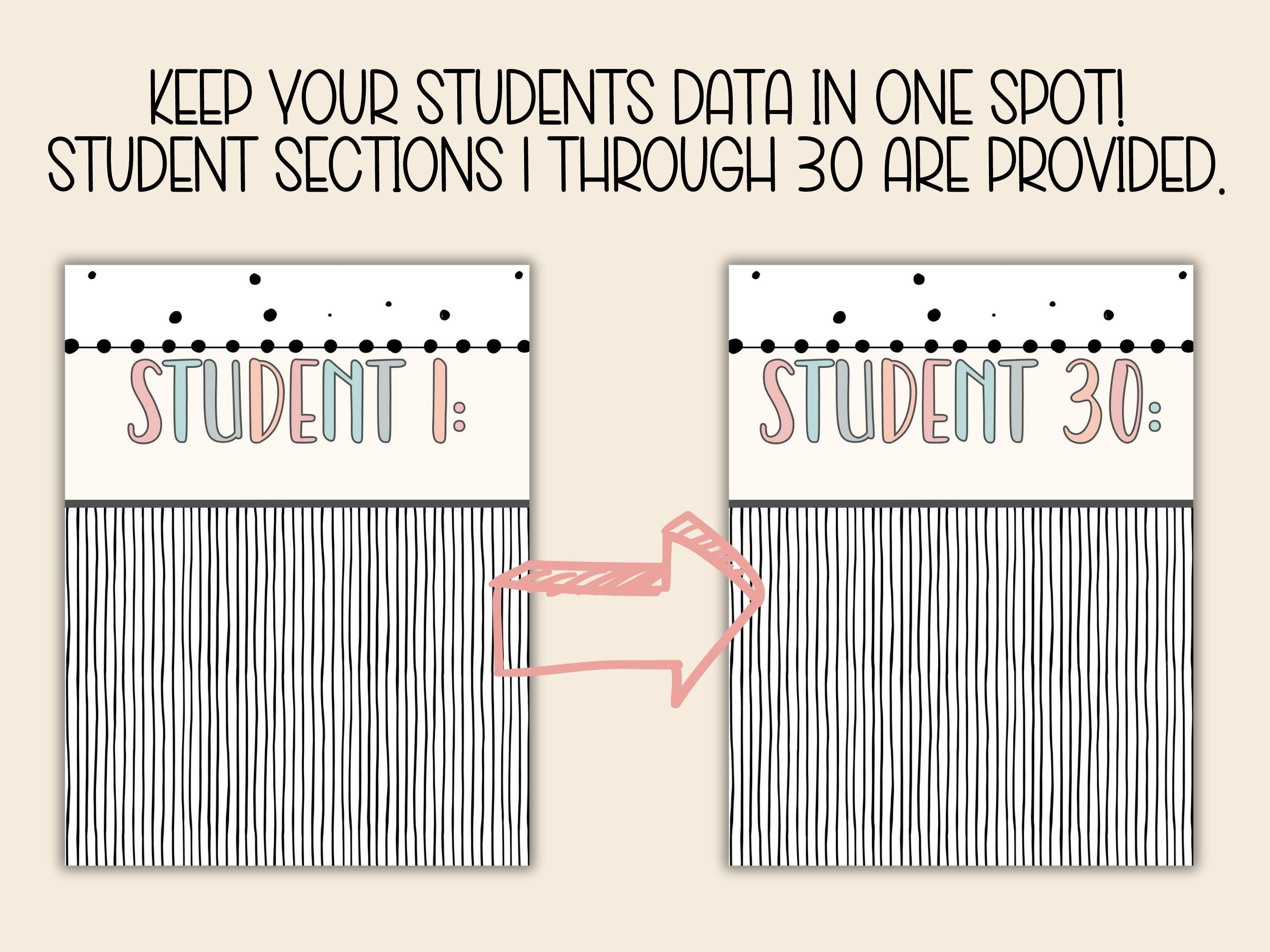 Printable Student Data Tracker, Basic Skills Assessment, IEP Goal ...