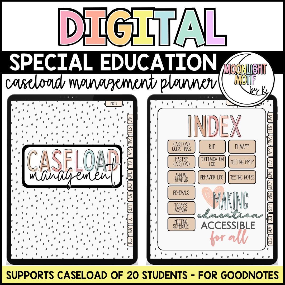 Digital Boho Special Education Planner, Caseload Management Planner ...