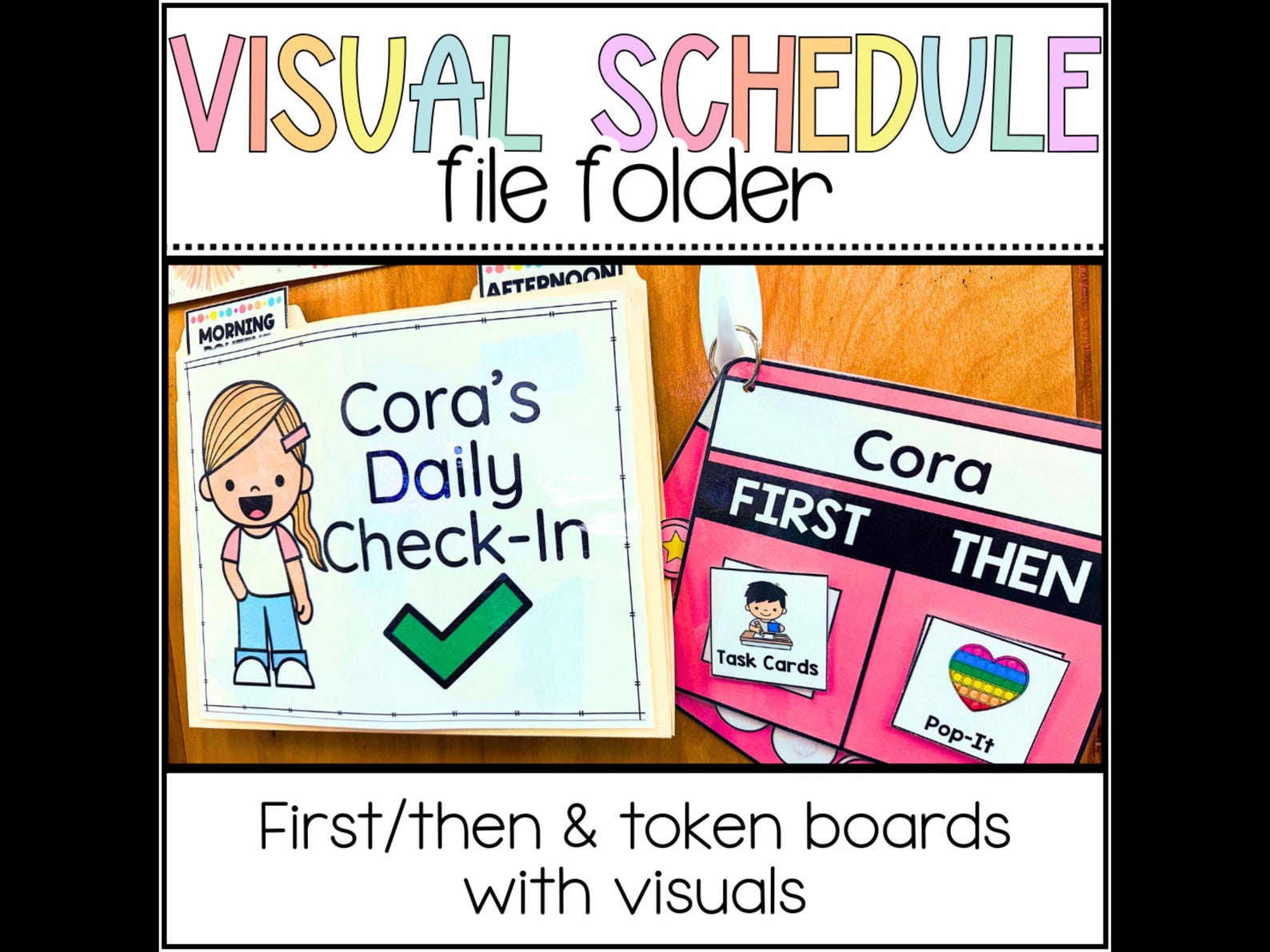 Editable Visual Flip Schedule, First Then Boards, Token Boards, SPED ...