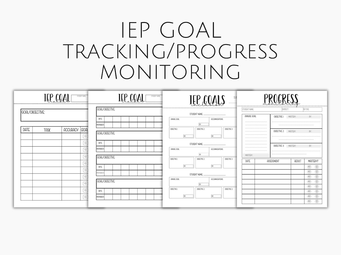 Printable Special Education Caseload Templates, IEP Goal Planning ...
