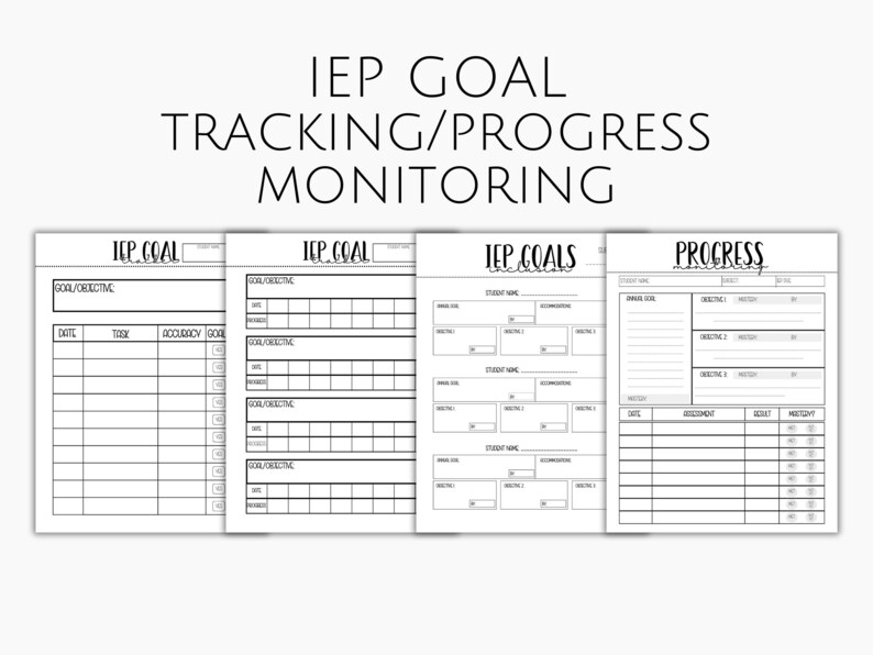 Printable Special Education Caseload Templates, IEP Goal Planning ...