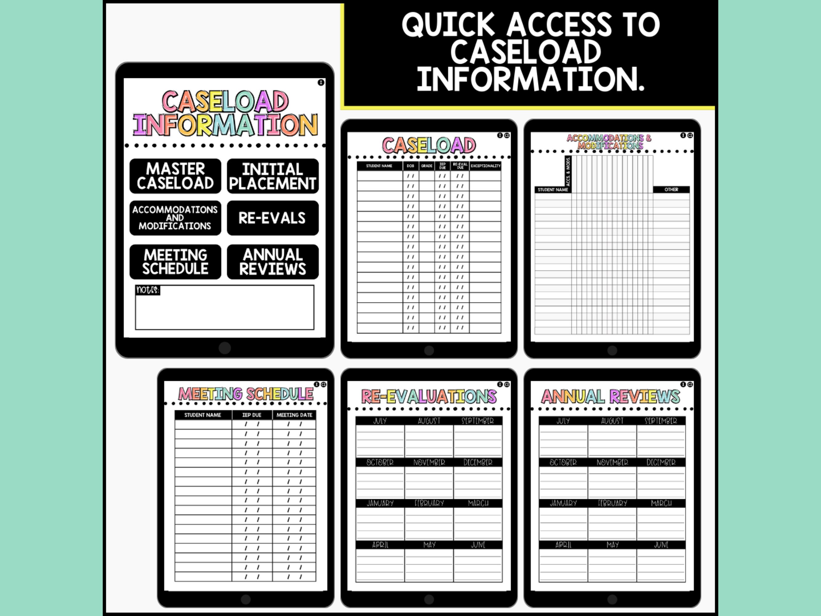 Digital Special Education Planner, Case Manager Notebook, SPED ...