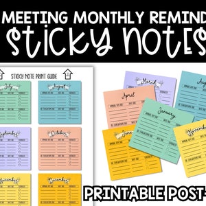 Printable IEP Meeting Reminder Sticky Note Templates, IEP Meeting Prep ...