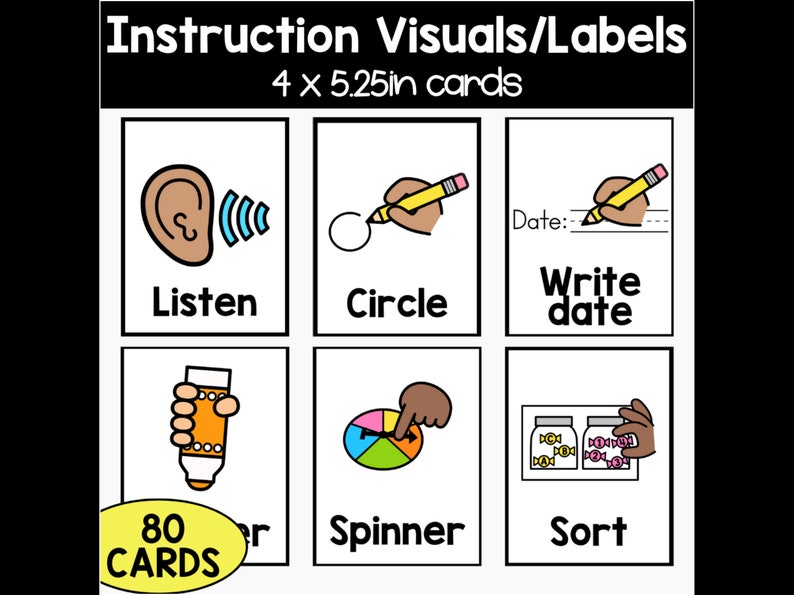 Classroom Instructional Visuals and Labels, Special Education Visuals ...