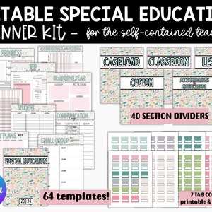Editable Self Contained Special Education Planner, Terrazzo Teacher ...