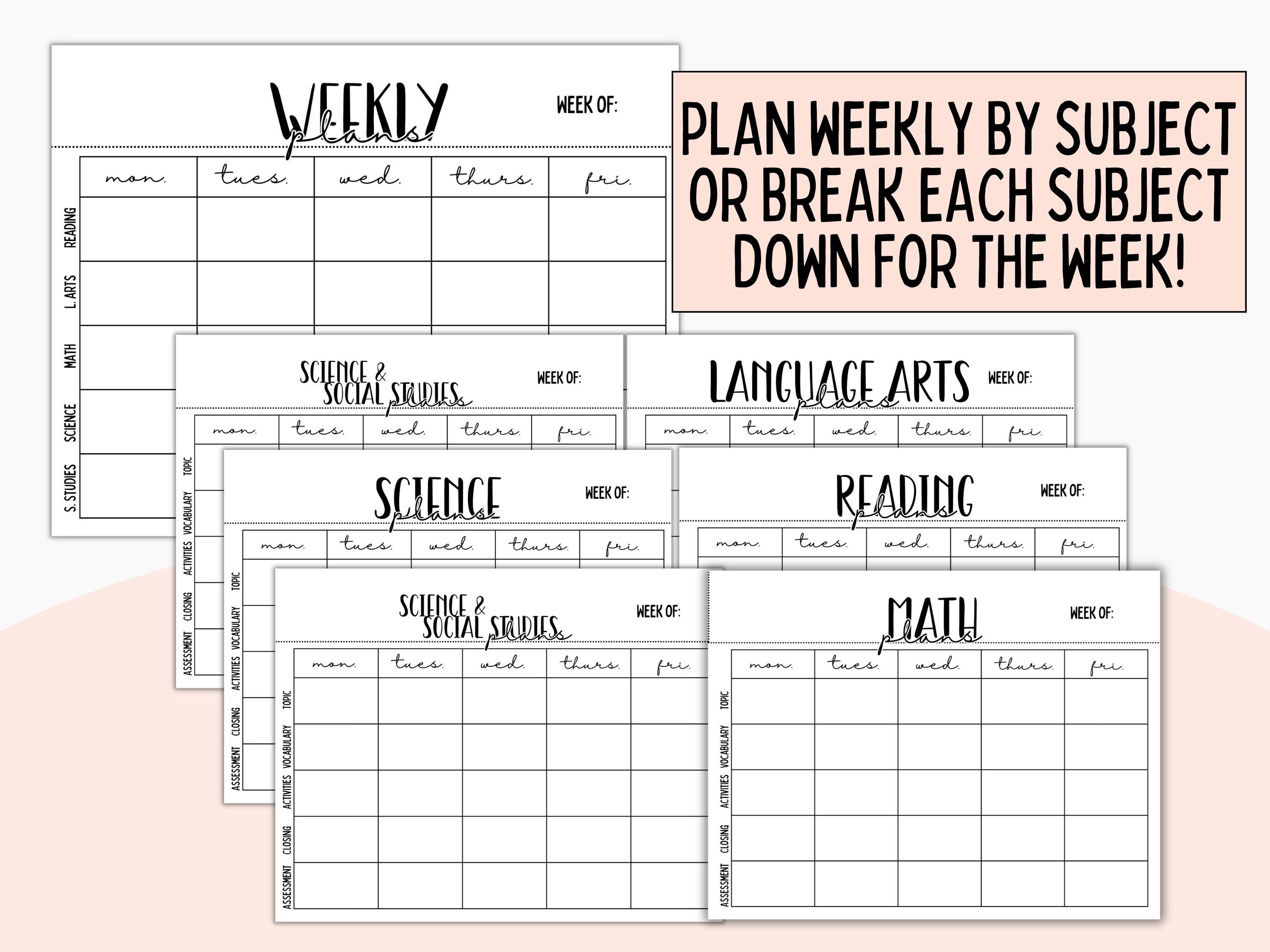 Editable Self Contained Special Education Planner, Printable SPED ...