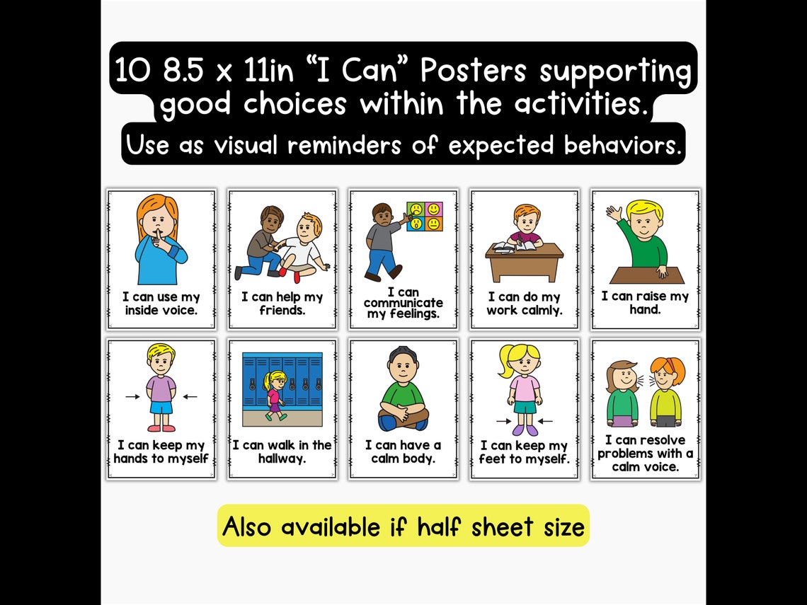 Good and Poor Choices Activities, Good Choices Adapted Books, Behavior ...