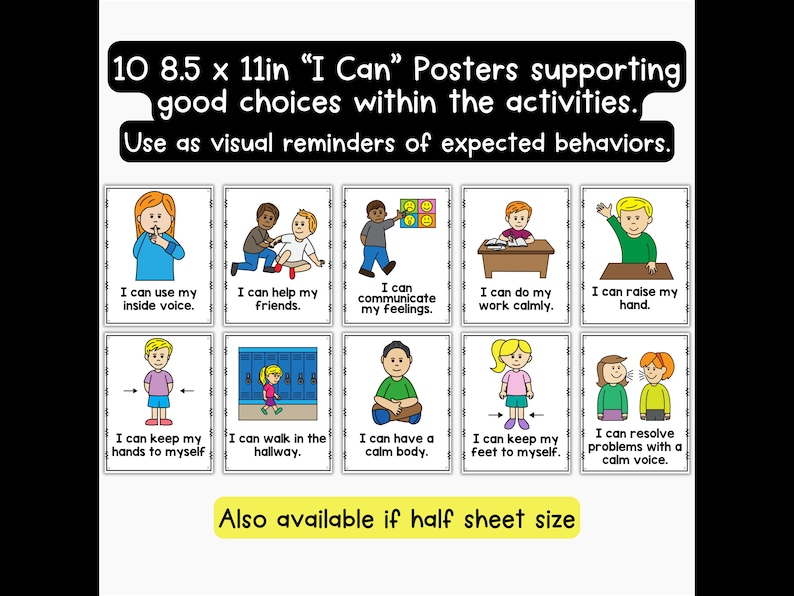Good and Poor Choices Activities, Good Choices Adapted Books, Behavior ...