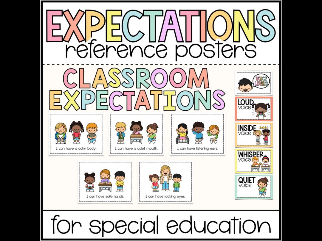 Special Education Classroom Expectations Visuals, Voice Level Decor ...