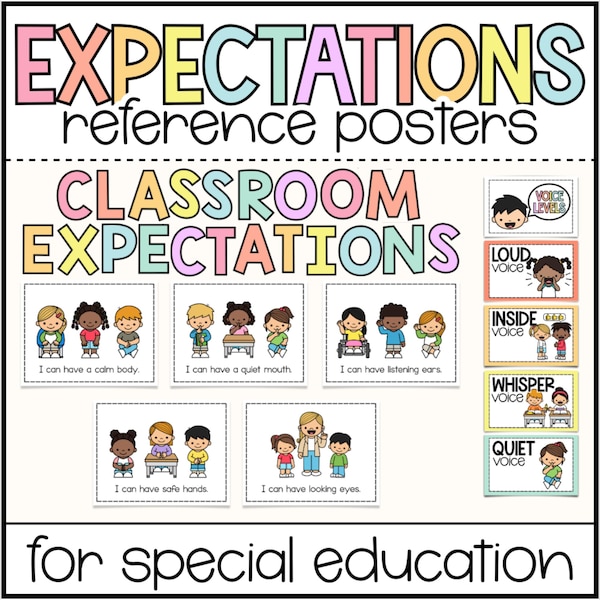Classroom Expectations Posters - Etsy