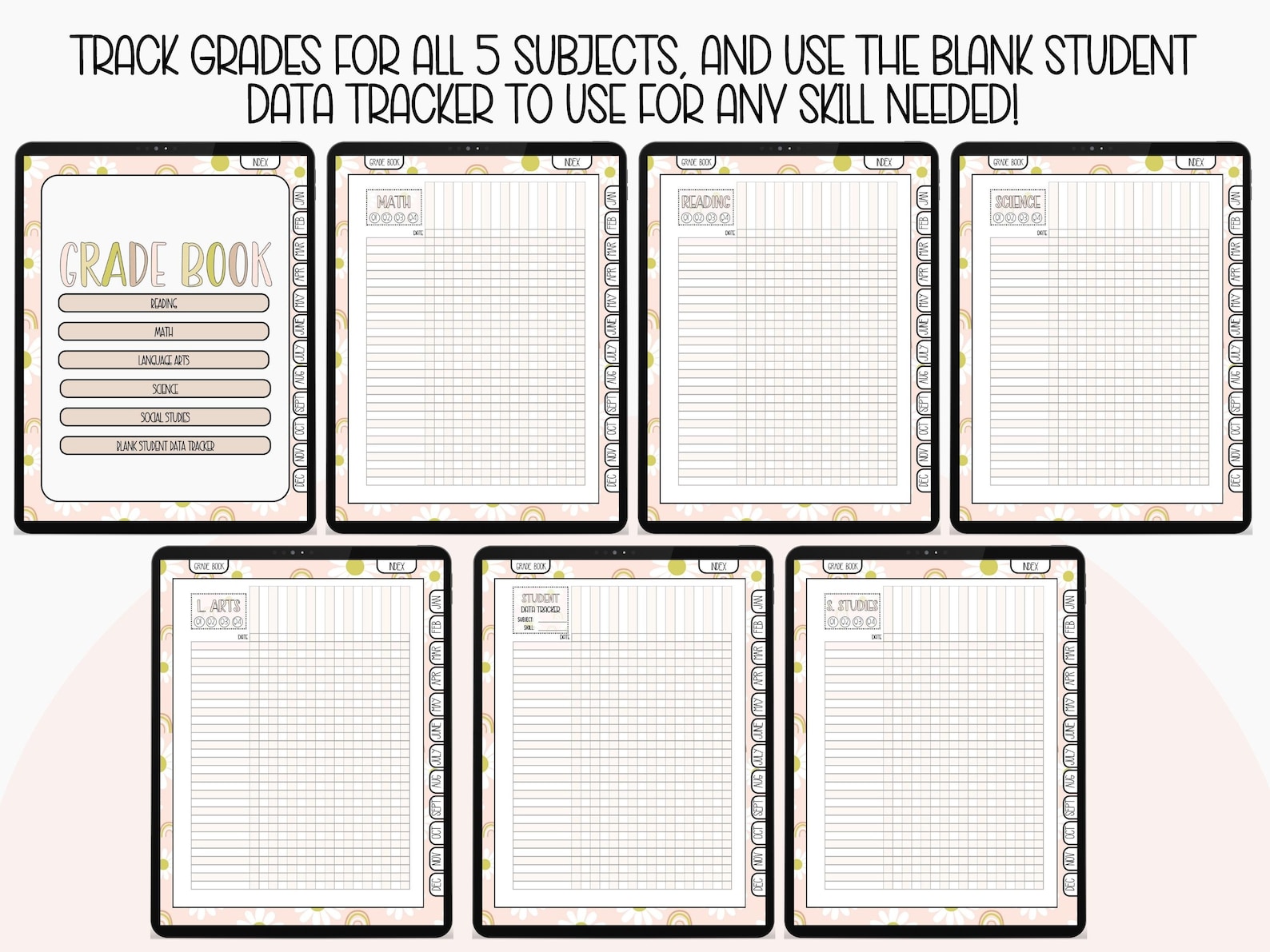 Digital SELF CONTAINED Rainbow Special Education Planner, Caseload and ...