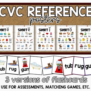 CVC Word Activities, Short Vowel Centers, Phonics Games for Early ...