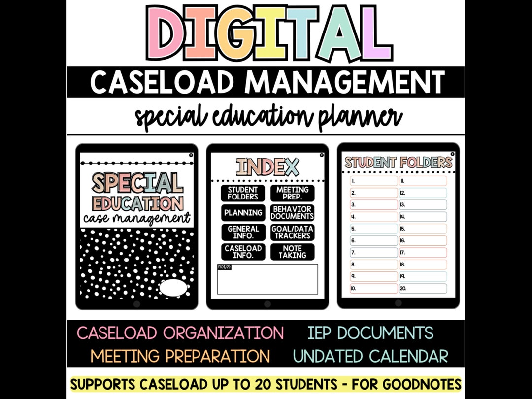 Boho Digital Special Education Planner, Case Manager Notebook, SPED ...