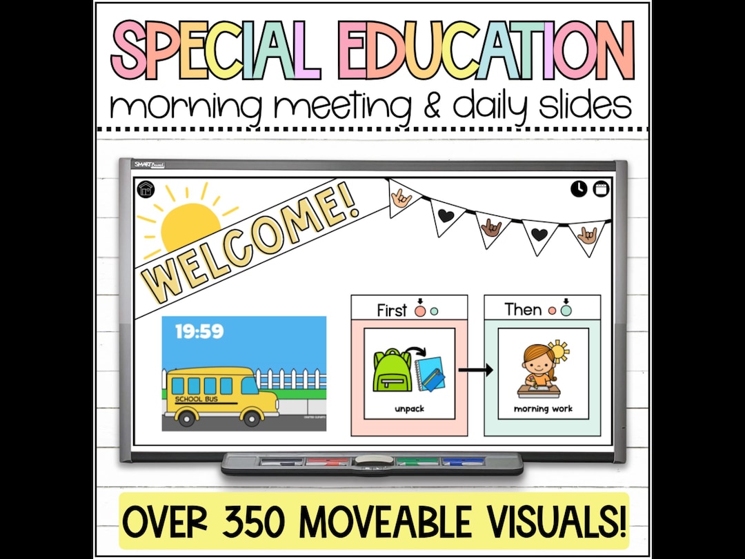 Special Education Morning Meeting, 350+ Moveable Visuals, SPED Daily ...