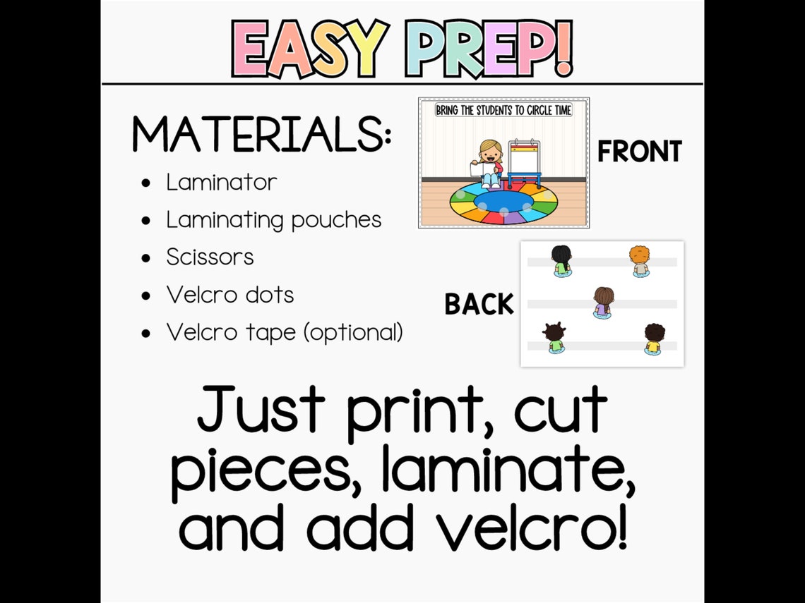 Back to School Prek Interactive Work Mats, Special Education IEP Goal ...