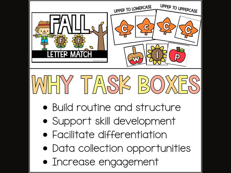 Fall Task Boxes for Prek and Special Education, Basic Skills Activities ...