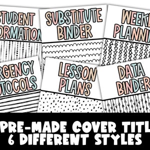 Editable Boho Binder Covers and Spines, Teacher Binder Covers ...