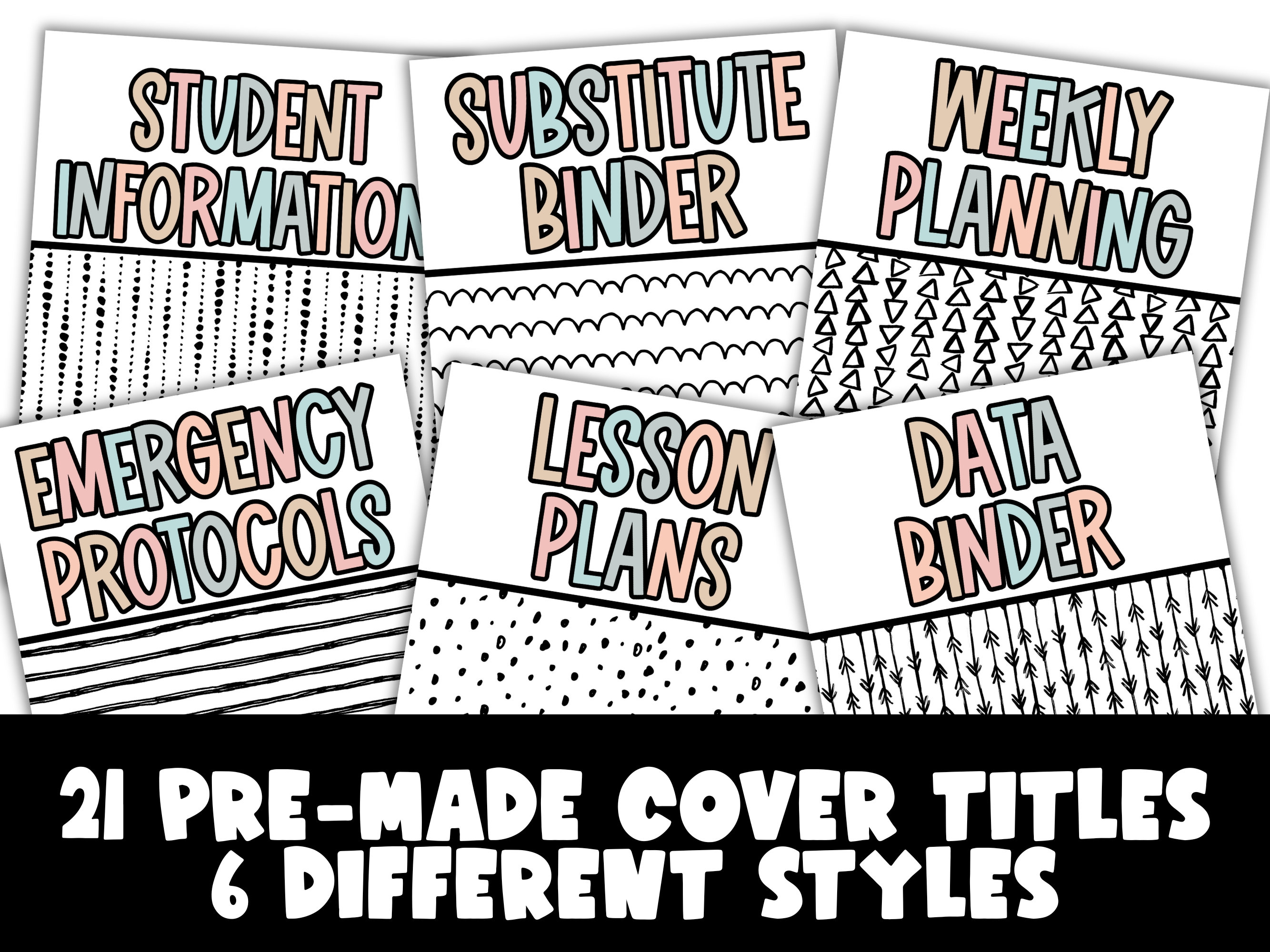 Editable Boho Binder Covers and Spines, Teacher Binder Covers ...