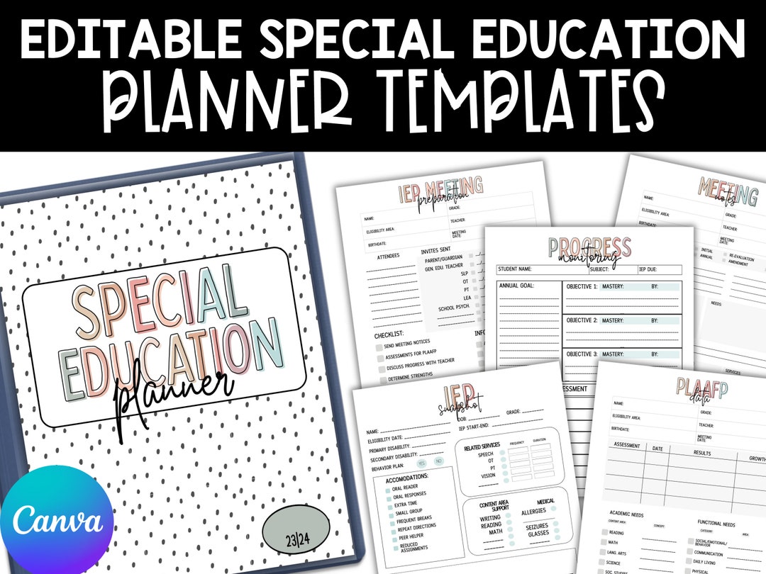 Editable Boho Special Education Caseload Templates, IEP Goal Planning ...