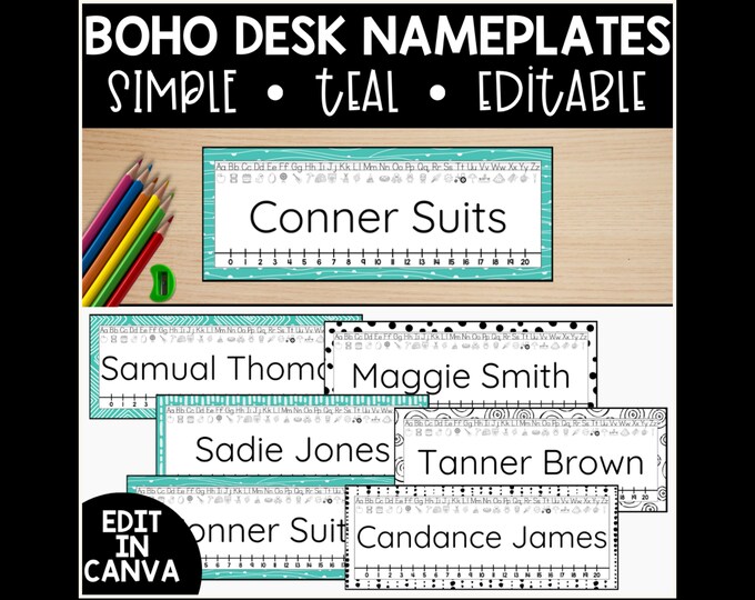 Boho Classroom Labels, Student Name Tags, Back to School Labels ...