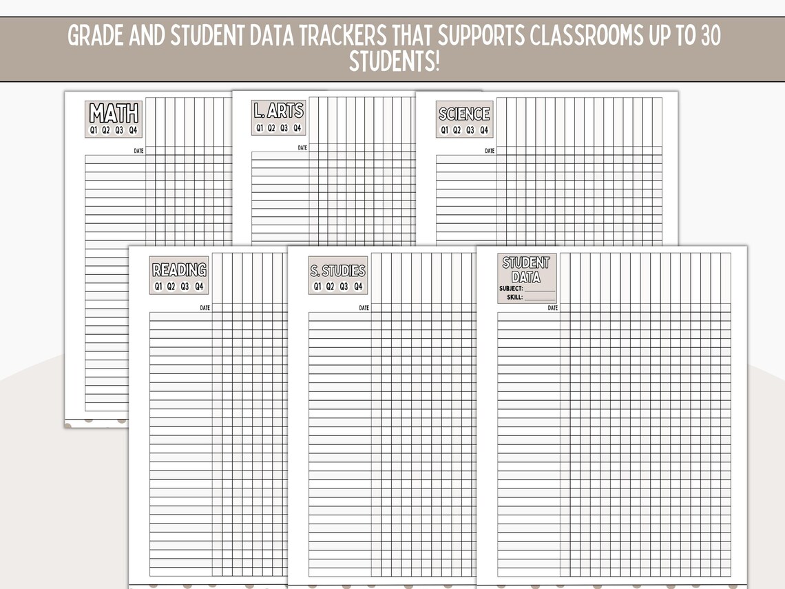 Printable Boho Teacher Planner Teacher Lesson Planner - Etsy