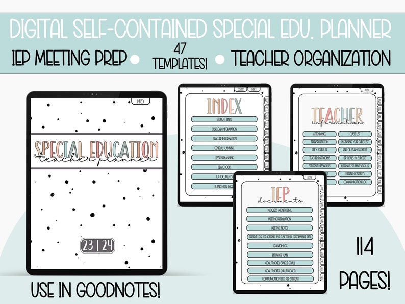 Digital SELF CONTAINED Boho Special Education Planner - Etsy