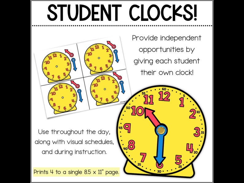 Telling Time Adapted Books, Special Education Visual Supports, Telling ...