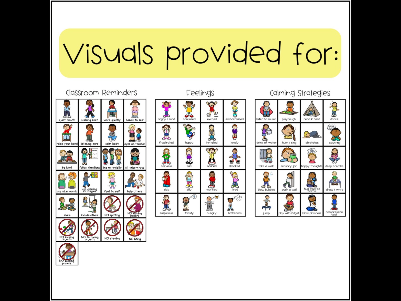 Calm Down Flipbook, Calming Strategies, Special Education, Autism ...