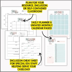 Editable Special Education Planner Binder, Boho Teacher Planner ...