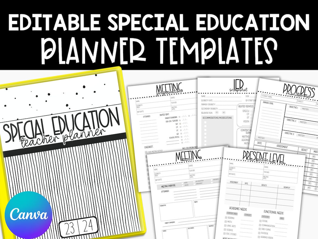Editable Special Education Caseload Templates, IEP Goal Planning ...