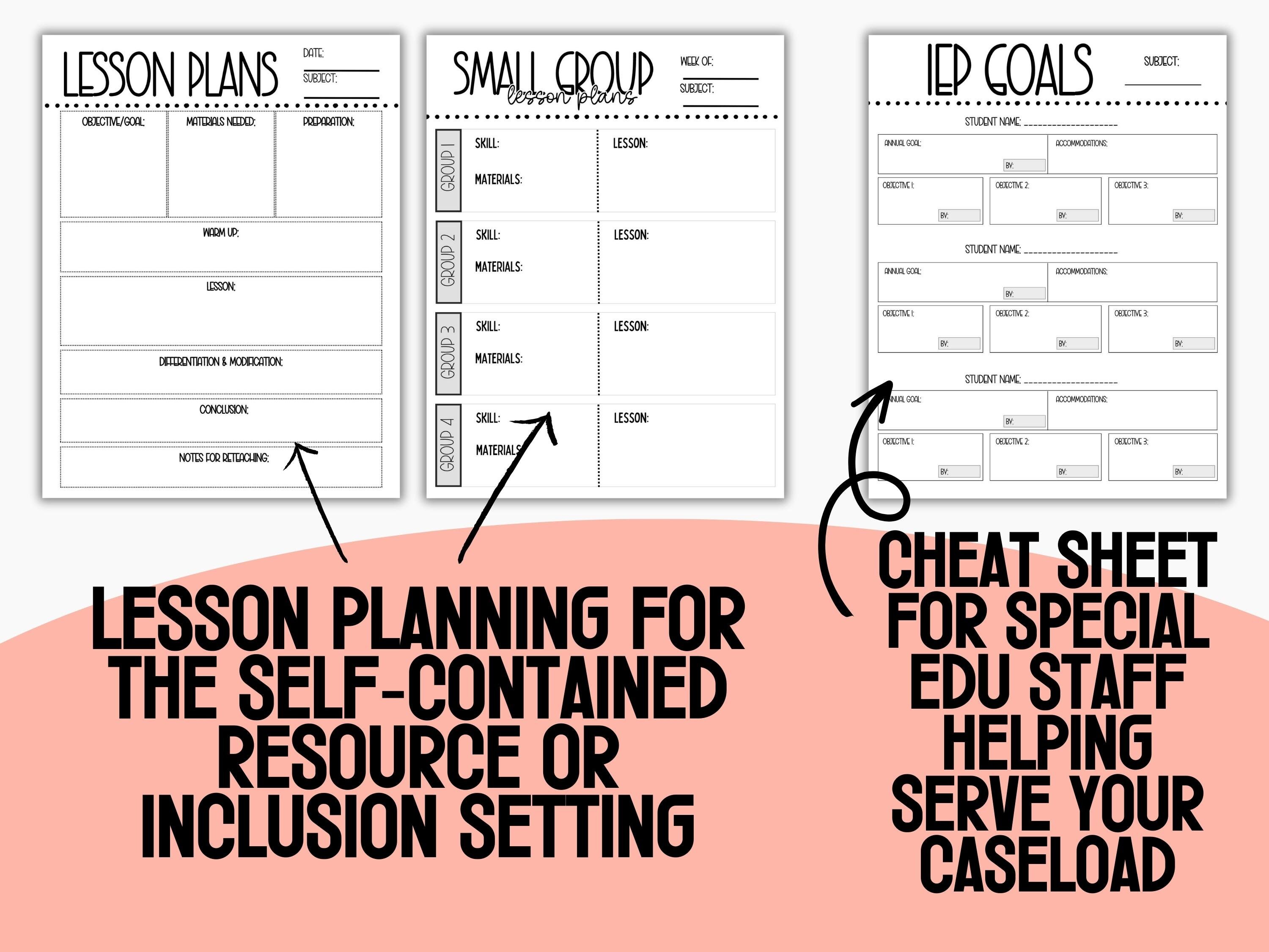 Editable Special Education Caseload Templates, IEP Goal Planning ...