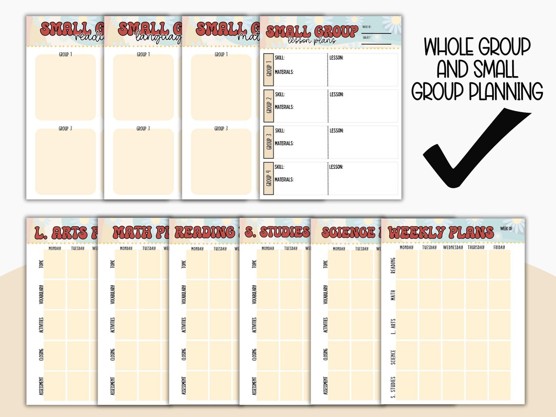 Self Contained Special Education Planner, Editable Retro Teacher ...
