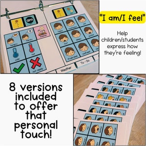 Visual Communication Book for Non-verbal, Choice Board Binder, Visual ...