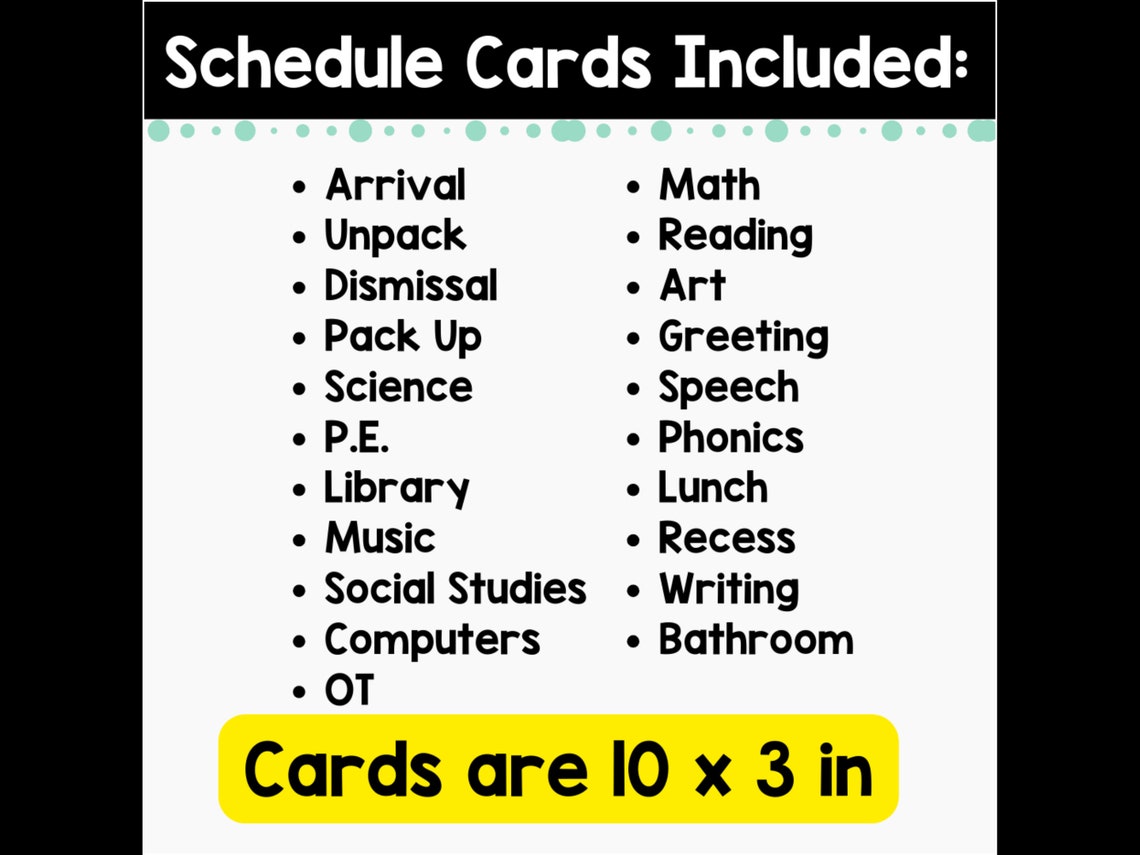 Editable Daily Classroom Schedule Visuals, Special Education Visual ...