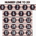 Printable Classroom Decor, Retro Number Posters, Number Line, Teacher ...