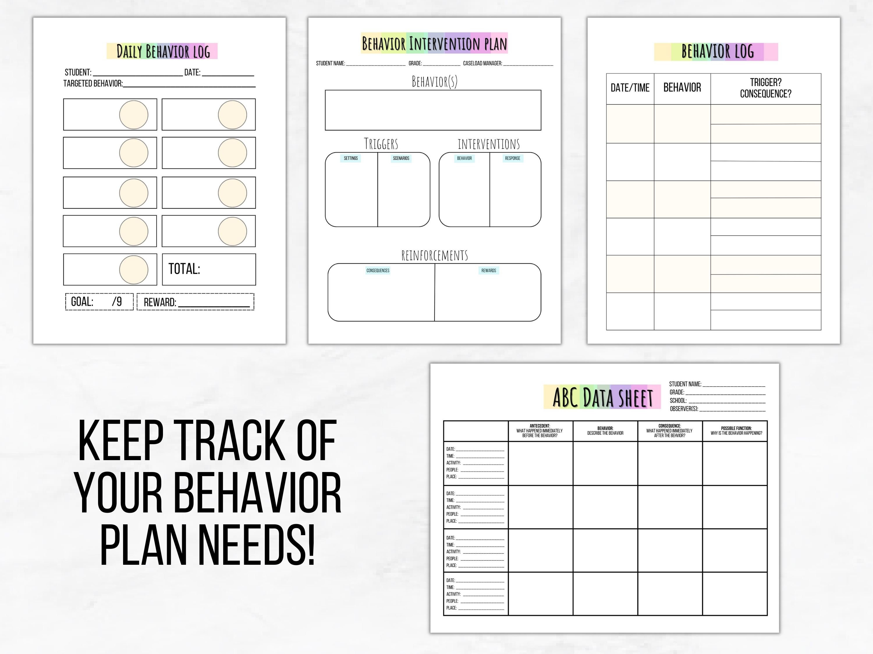 Editable Special Education Caseload Templates, Canva Templates ...