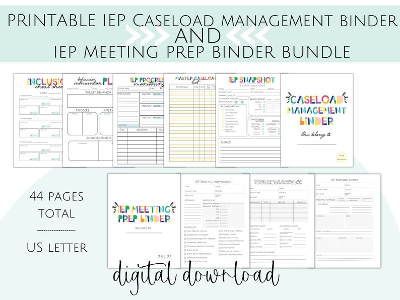 Printable Special Education Binder Templates, IEP Meeting Prep Binder ...