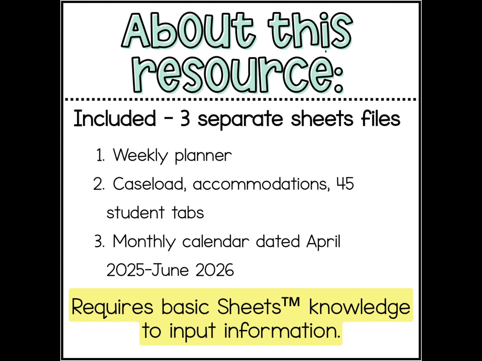 Special Education Planning and Caseload Organization Sheets, IEP ...