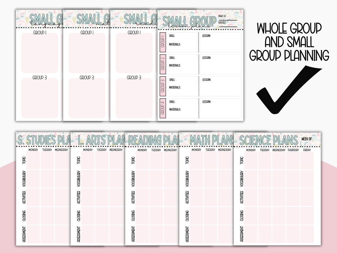 Editable Self Contained Special Education Planner, Terrazzo Teacher ...