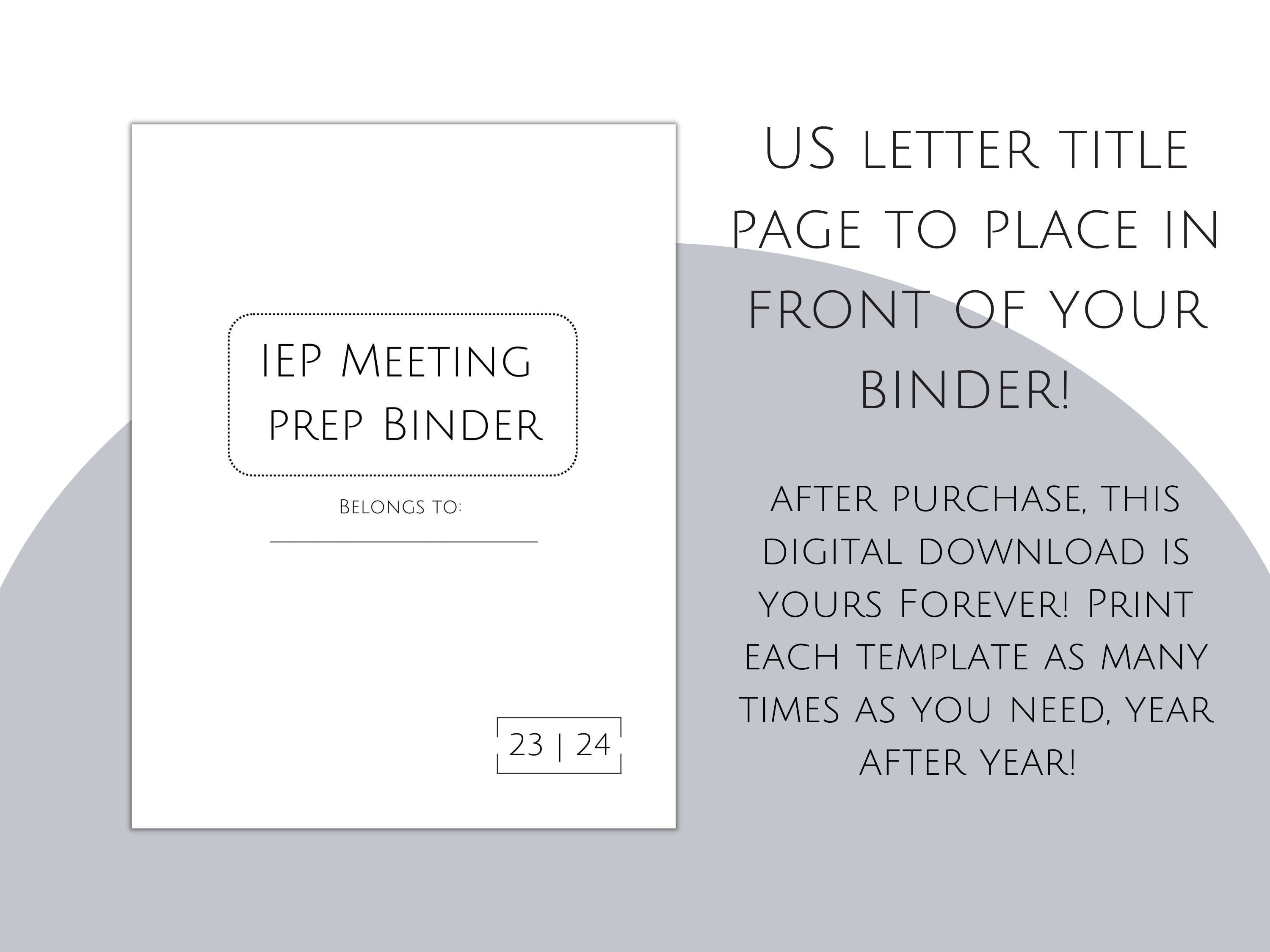 Editable IEP Meeting Planner Templates, Canva Templates, Printable ...
