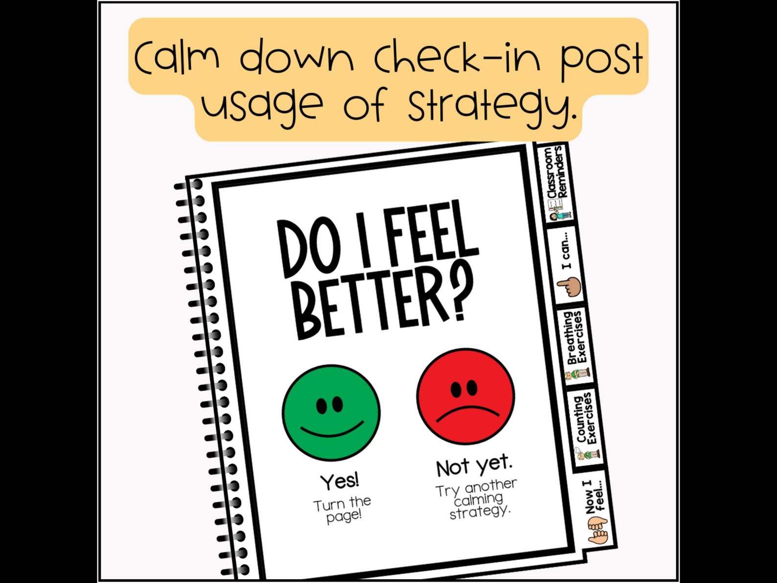 Calm Down Flipbook, Calming Strategies, Special Education, Autism ...