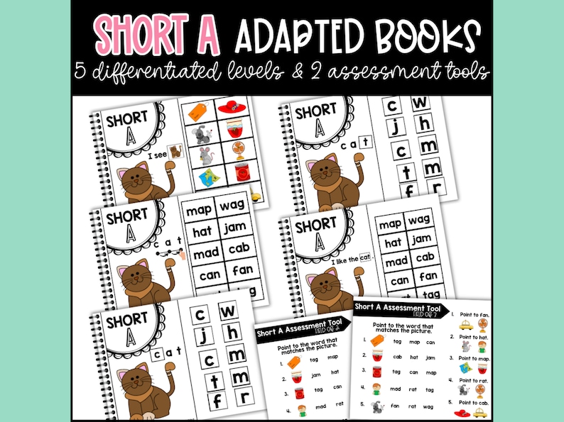 Short A Adapted Books, CVC Adapted Books, Special Education Skill ...