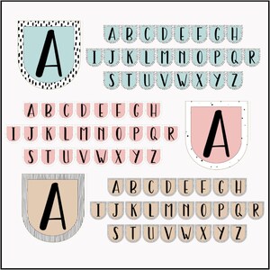 Boho Classroom Banner Letters, Boho Classroom Decor, Bulletin Board ...