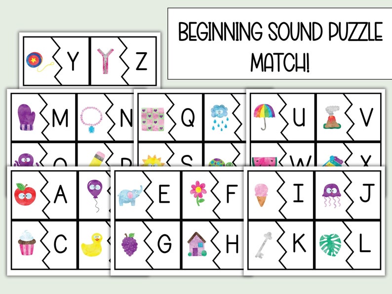 Phonics Activities Beginning Letter Sound Games Kindergarten - Etsy