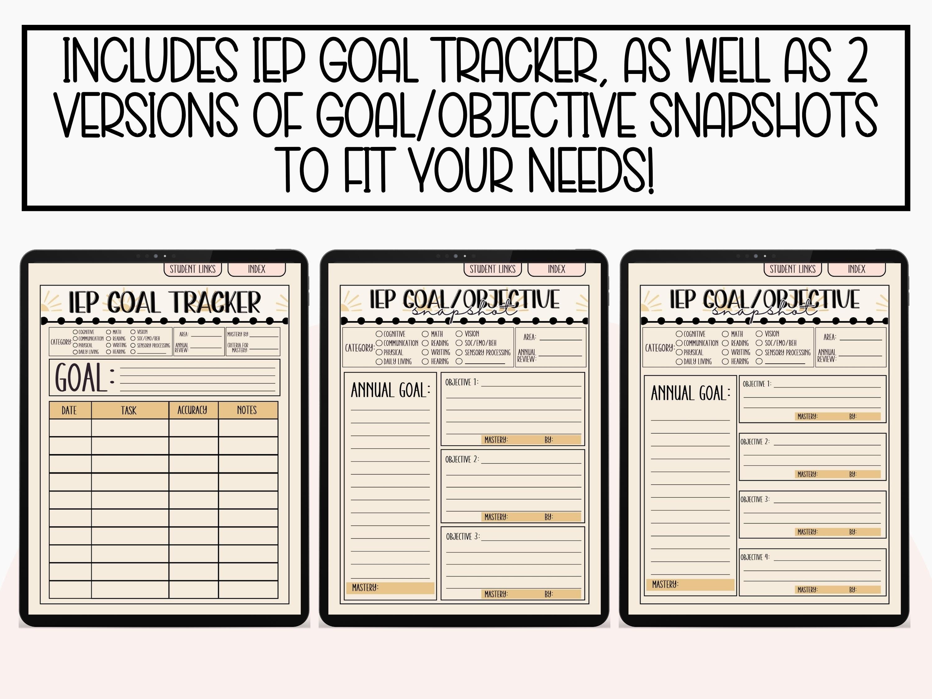 Digital IEP Goal Tracker, IEP Goal Planner, Iep Goal Tracker, Goodnotes ...